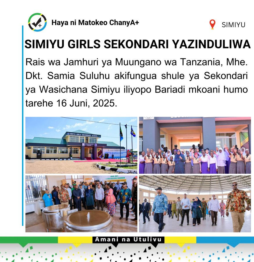 SEKONDARI YA WASICHANA SIMIYU – BARIADI YAZINDULIWA – Matokeo ChanyA+